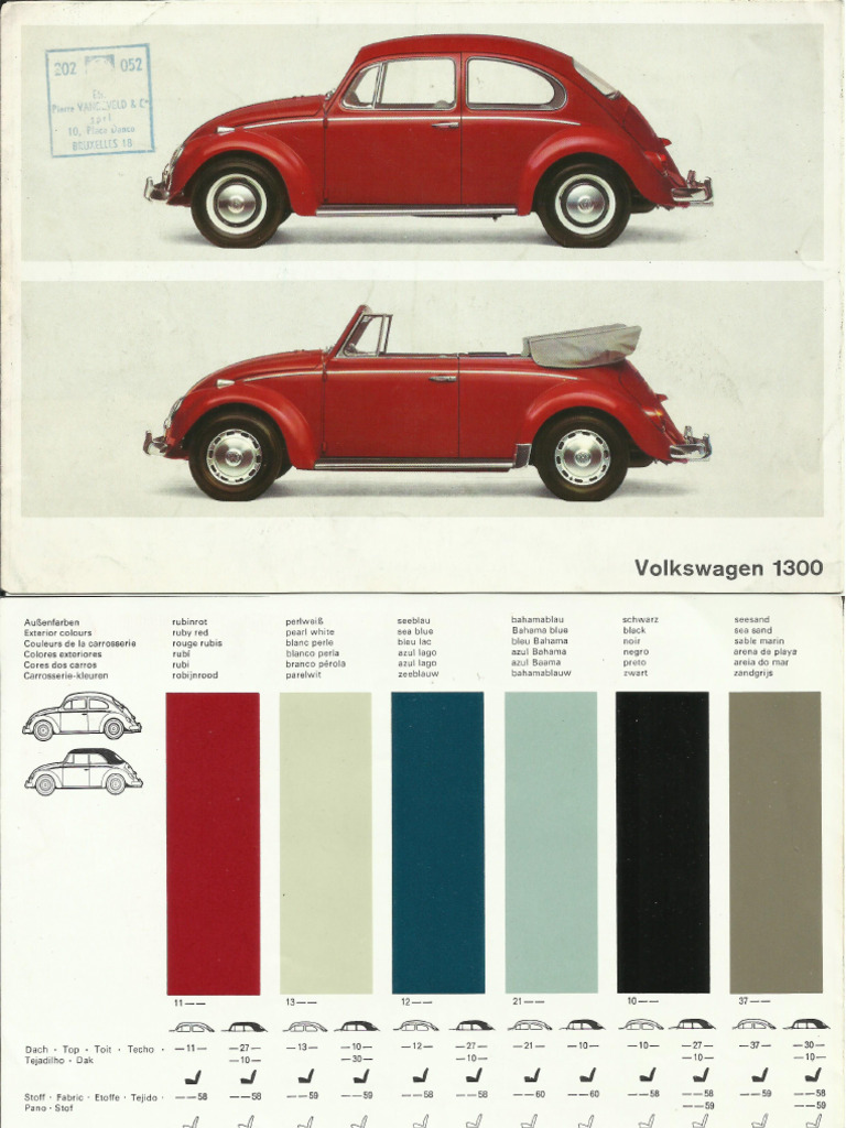 1966 Beetle 1300 Colors | PDF