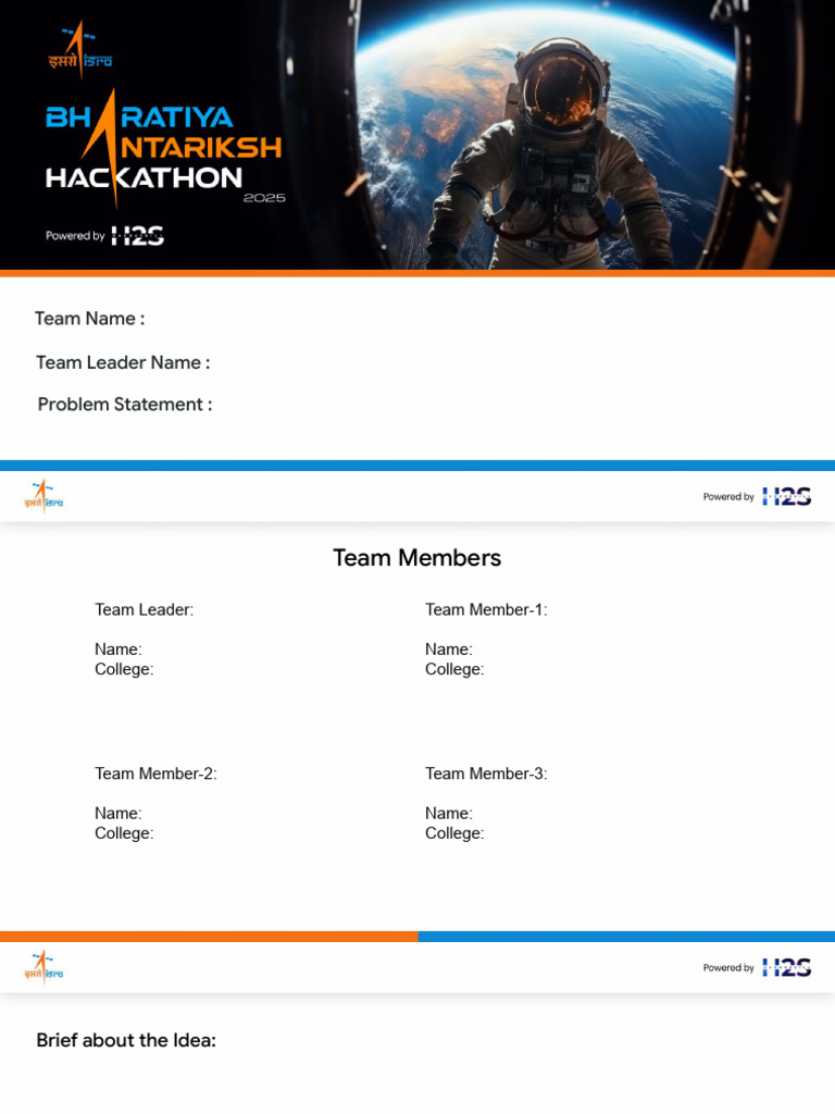Bharatiya Antariksh Hackathon 2025 Idea Submission | PDF