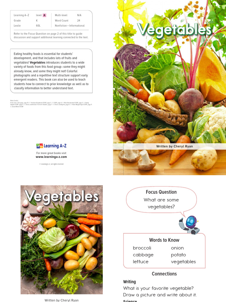 Essential Guide to Vegetables for Kids | PDF | Agriculture | Edible Plants