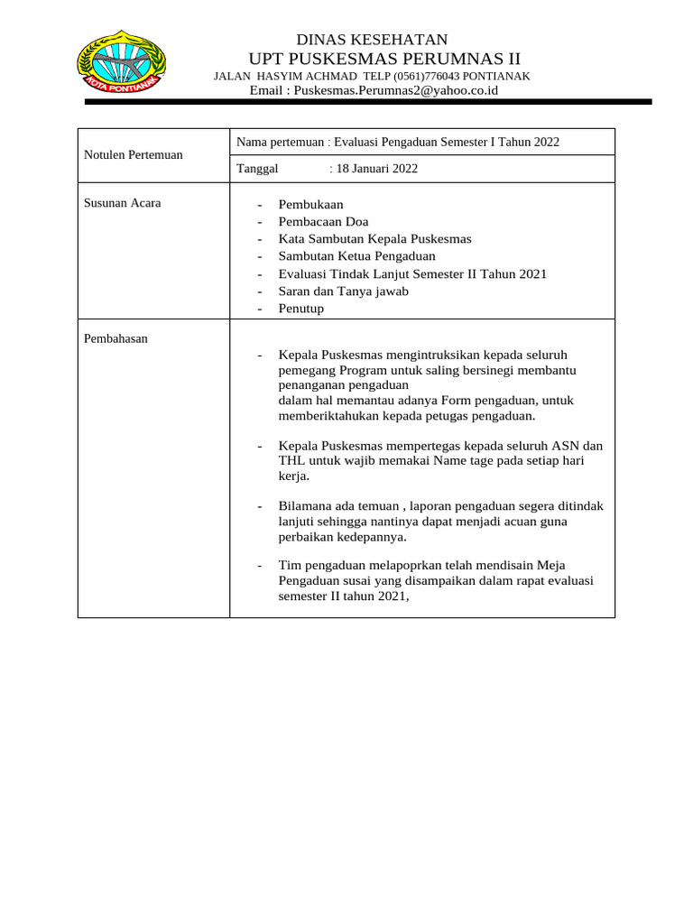 Blangko Pertemuan | PDF