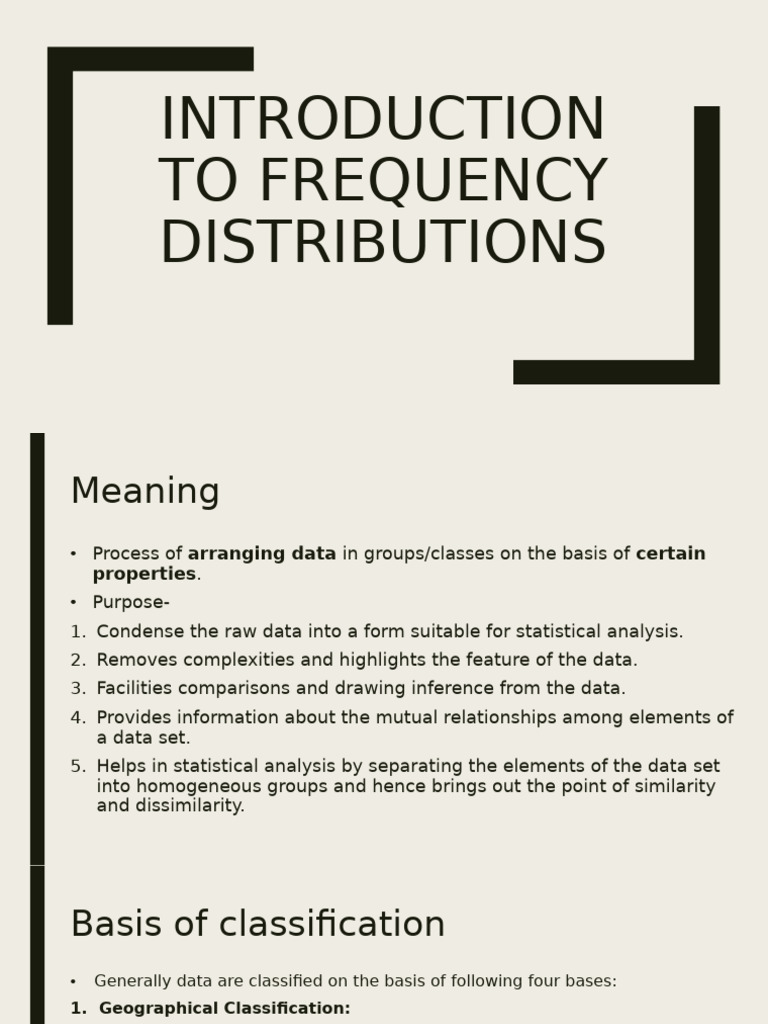 Frequency Distributions | PDF | Probability Distribution | Data