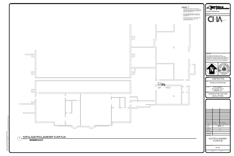 E-101 Electrical Basement Floor Plan | PDF