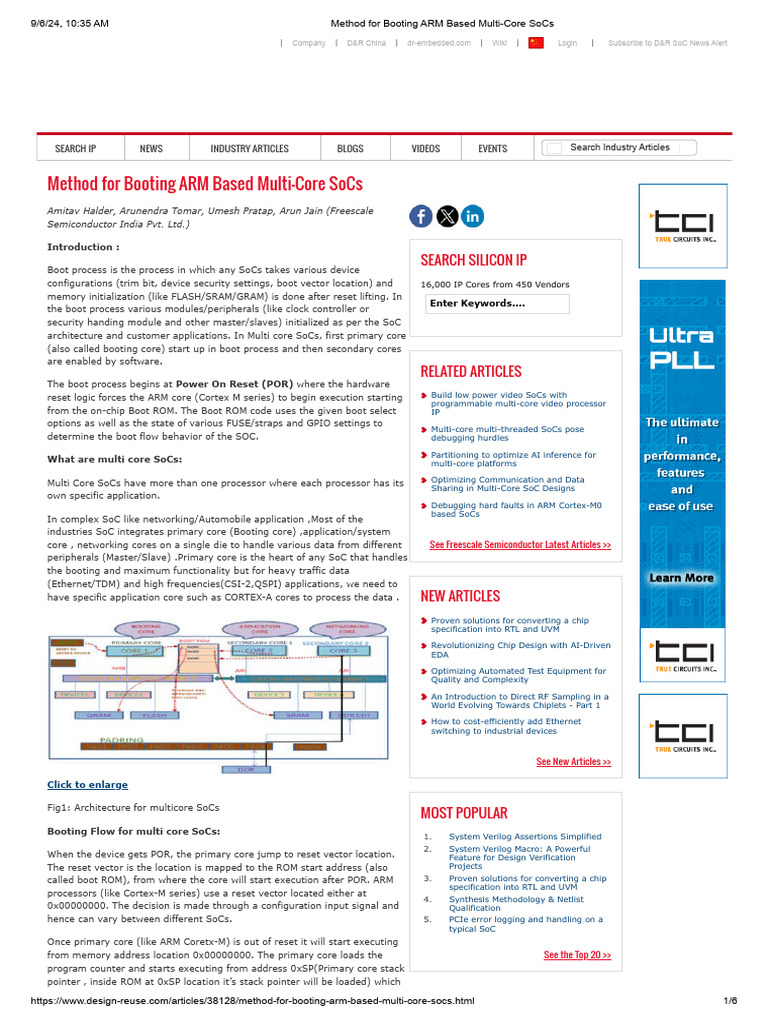 Method For Booting ARM Based Multi-Core SoCs | PDF | Booting | System On A Chip