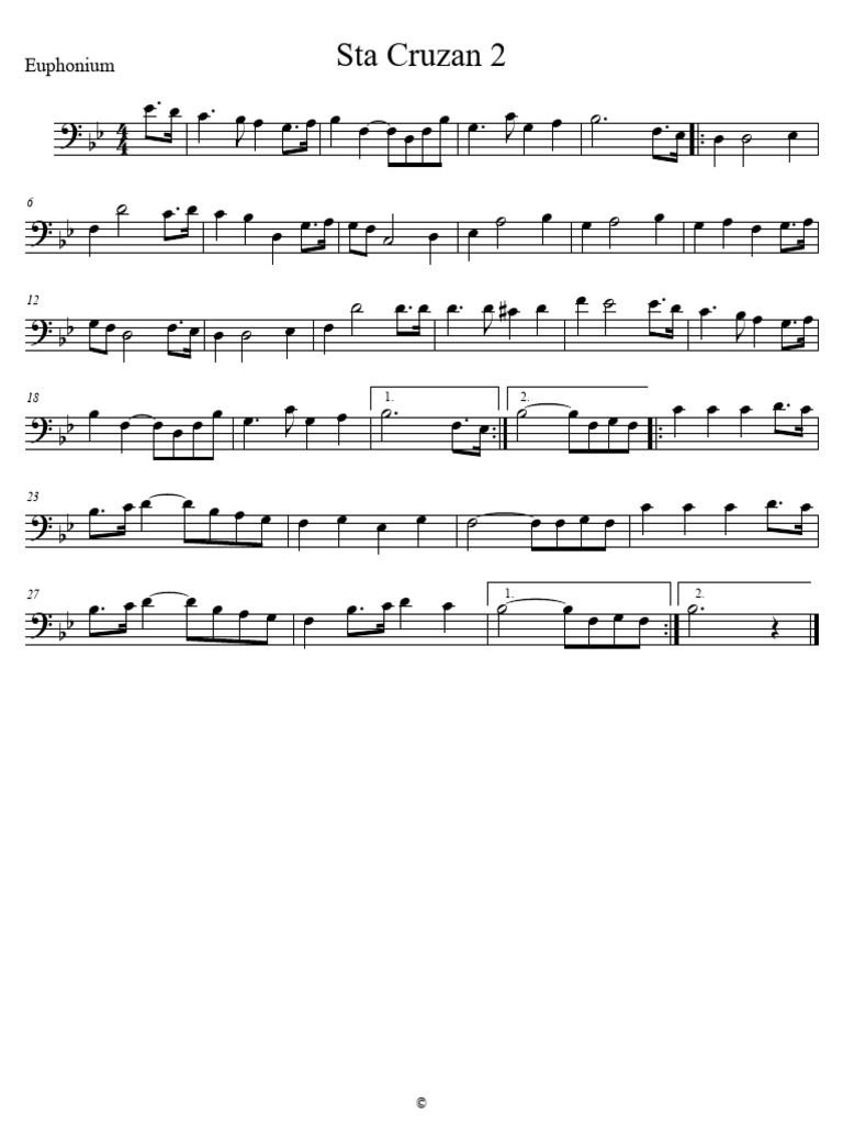 Sta Cruzan 2 - Euphonium | PDF