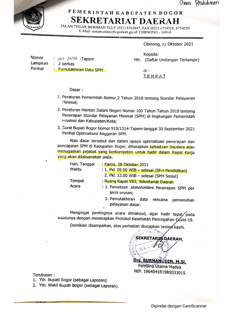 Pemutakhiran Data SPM | PDF