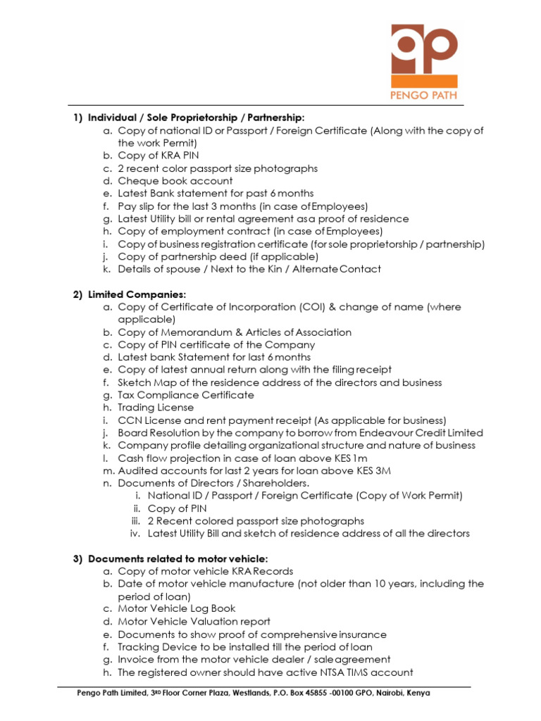 PPL List of Documents v-2018!11!20 | PDF