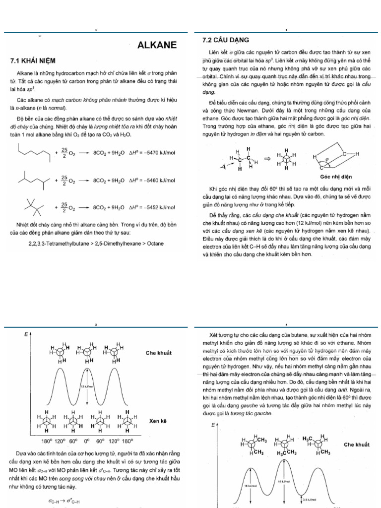 Alkane Và Cyclo Alkane | PDF