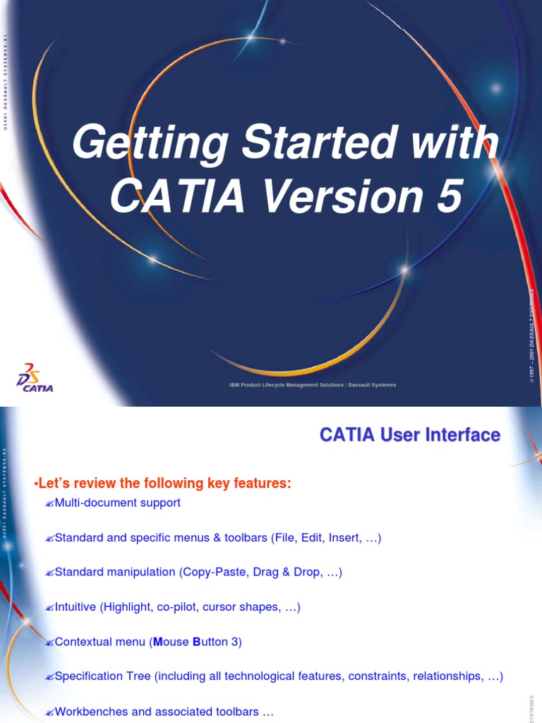 Catia Getting Started | PDF | Menu (Computing) | Cursor (User Interface) Catia Getting Started | PDF | Menu (Computing) | Cursor (User Interface)