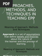 Lesson 4 Approaches, Methods of Teachng EPP | PDF | Project Based Learning | Learning