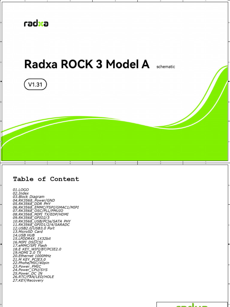 Radxa Rock 3a v1310 Schematic | PDF