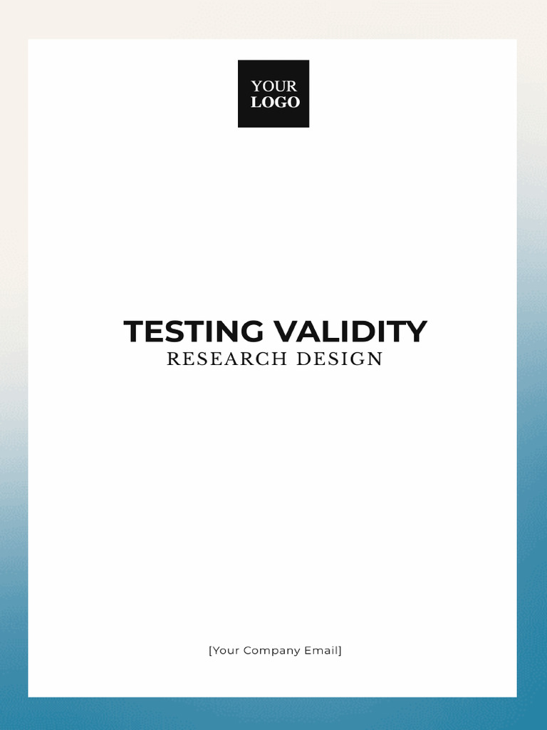 Free Testing Validity Research Design Template | PDF