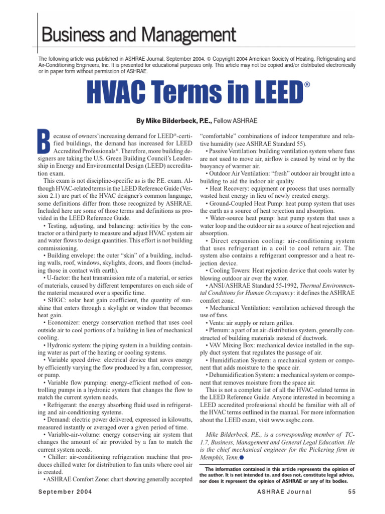 LEED Energy Efficiency Definitions | PDF | Air Conditioning ...