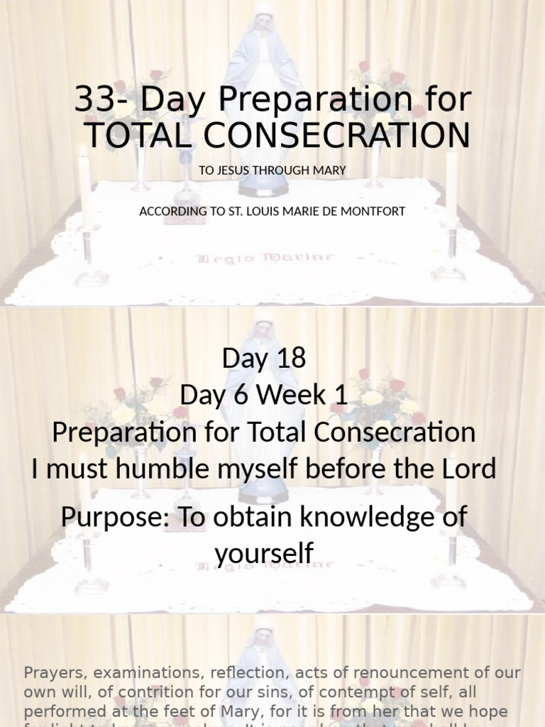 Total Consecration Preparation Day 18 | PDF | Religious Belief And Doctrine