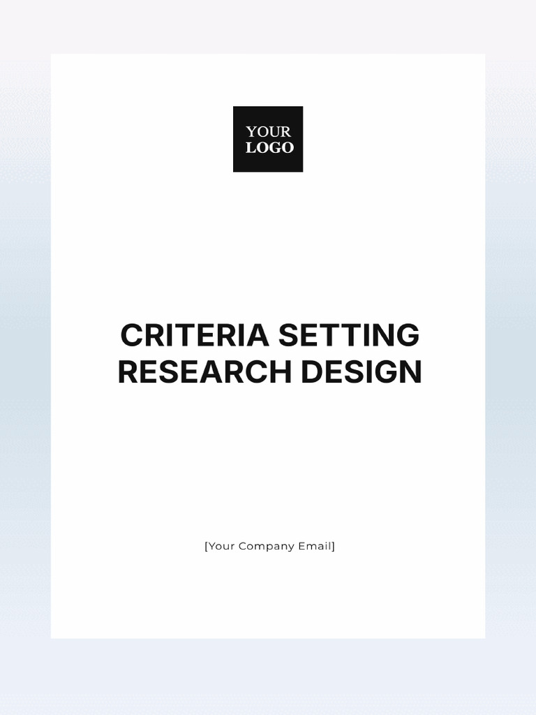 Free Criteria Setting Research Design Template | PDF
