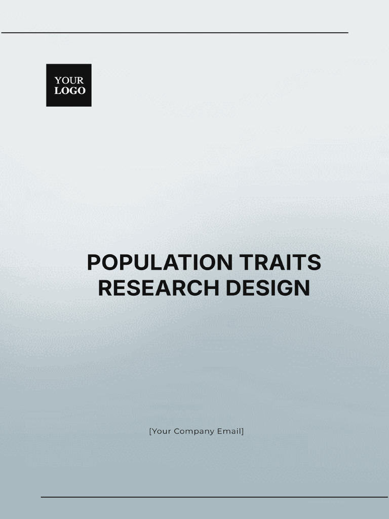 Free Population Traits Research Design Template | PDF