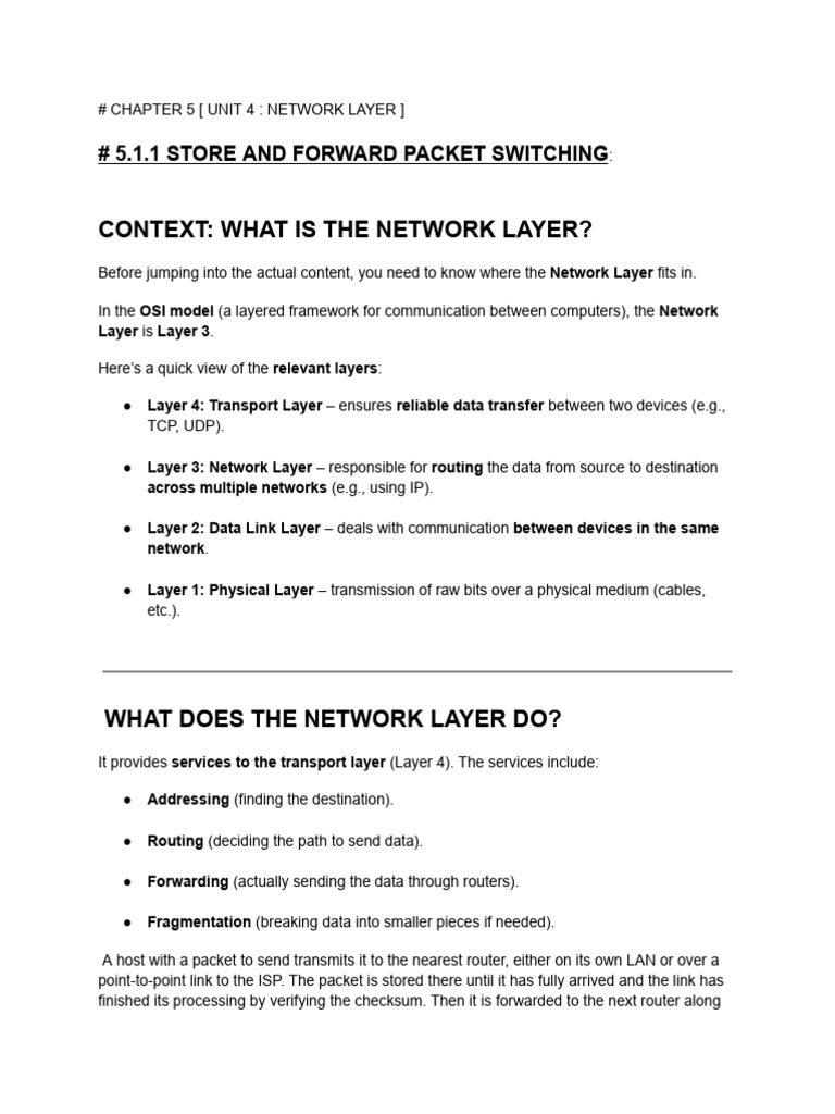 # Chapter 5 [ Unit 4 _ Network Layer ] | PDF | Computer Network | Internet Protocols