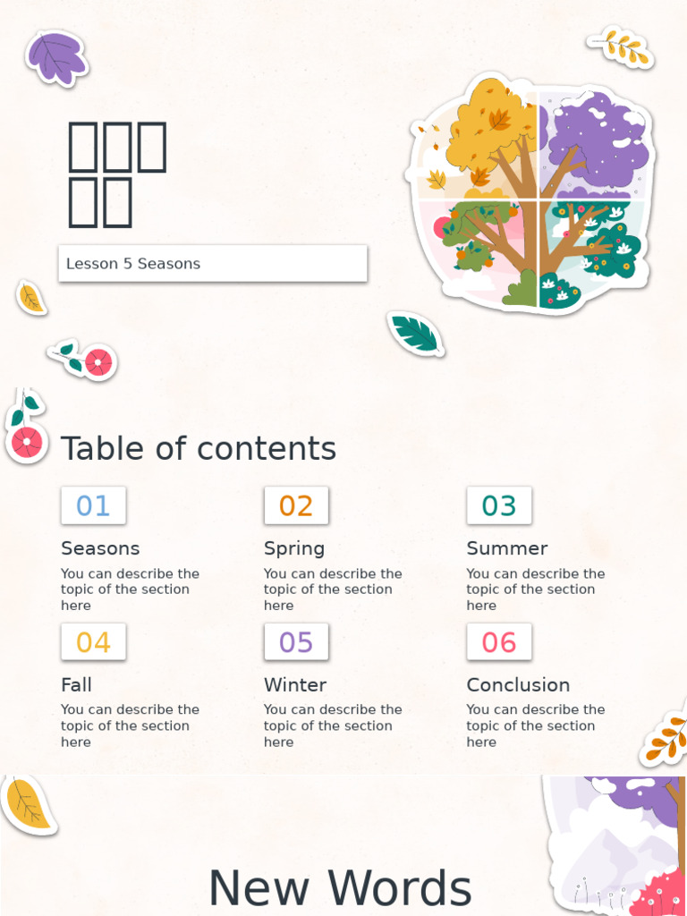 Seasons of The Year by Slidesgo | PDF | Planets | Jupiter