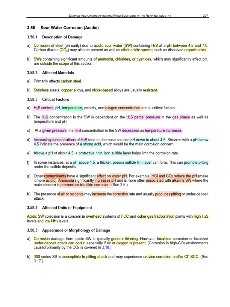 Sour Water Corrosion in Refining Equipment | PDF | Corrosion | Iron