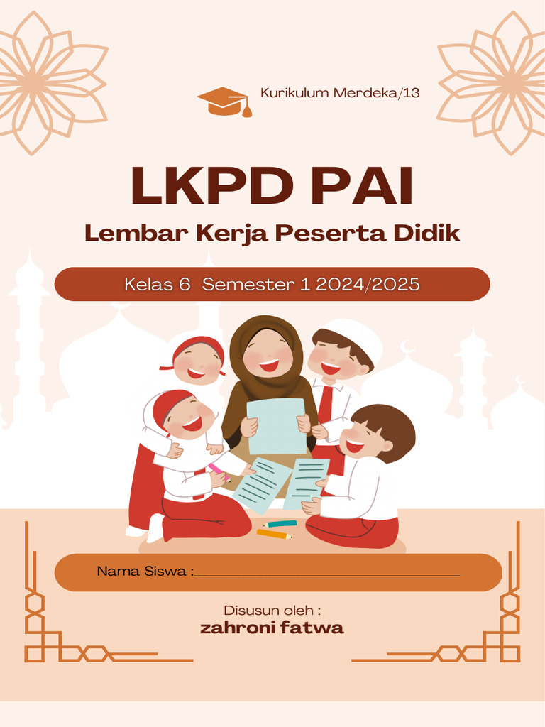Oranye Ilustrasi Sampul Buku LKPD PAI | PDF