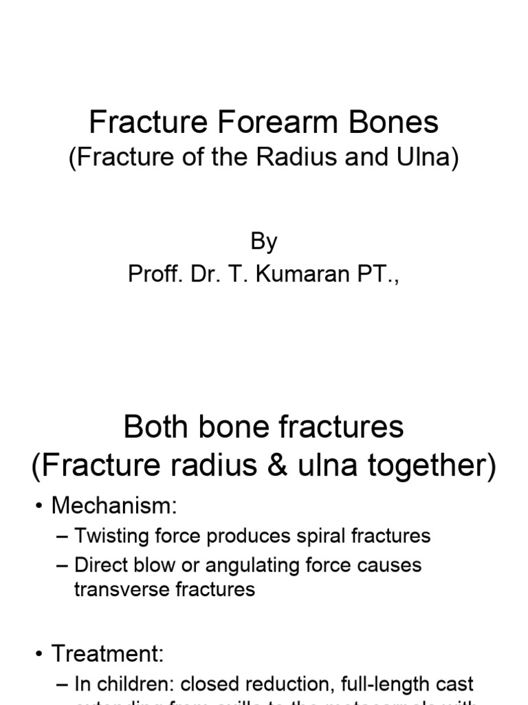 B7. Forearm Bones, Hand Bones Fracture | PDF | Hand | Limbs (Anatomy)