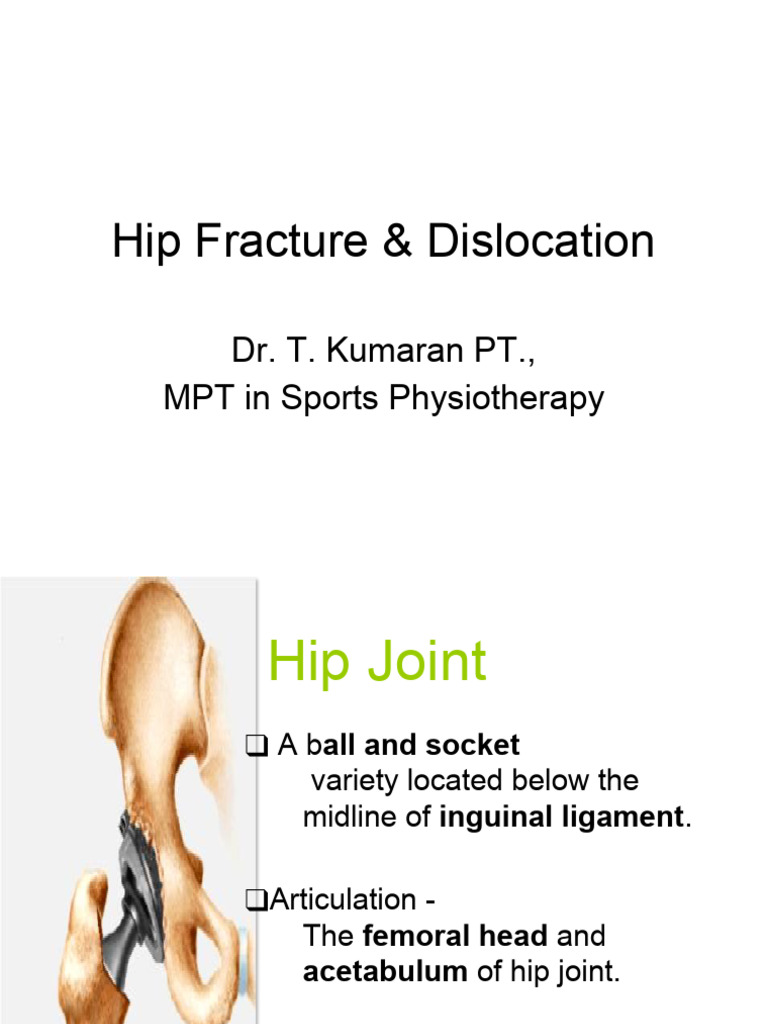 B8. Femur Neck Fracture, Dislocation, Hip Arthroplasty | PDF | Hip ...
