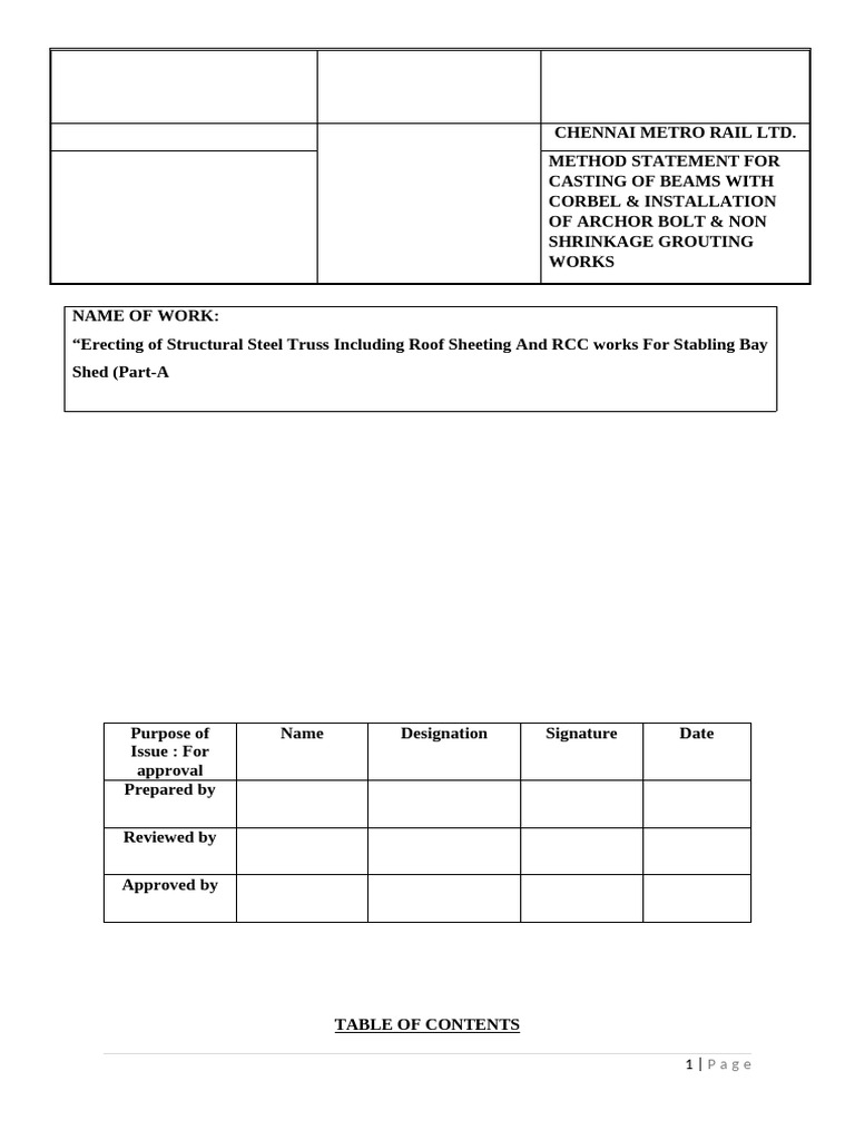 MS For Casting of Beams With Corbel - (2-14) | PDF | Concrete | Mechanical Engineering