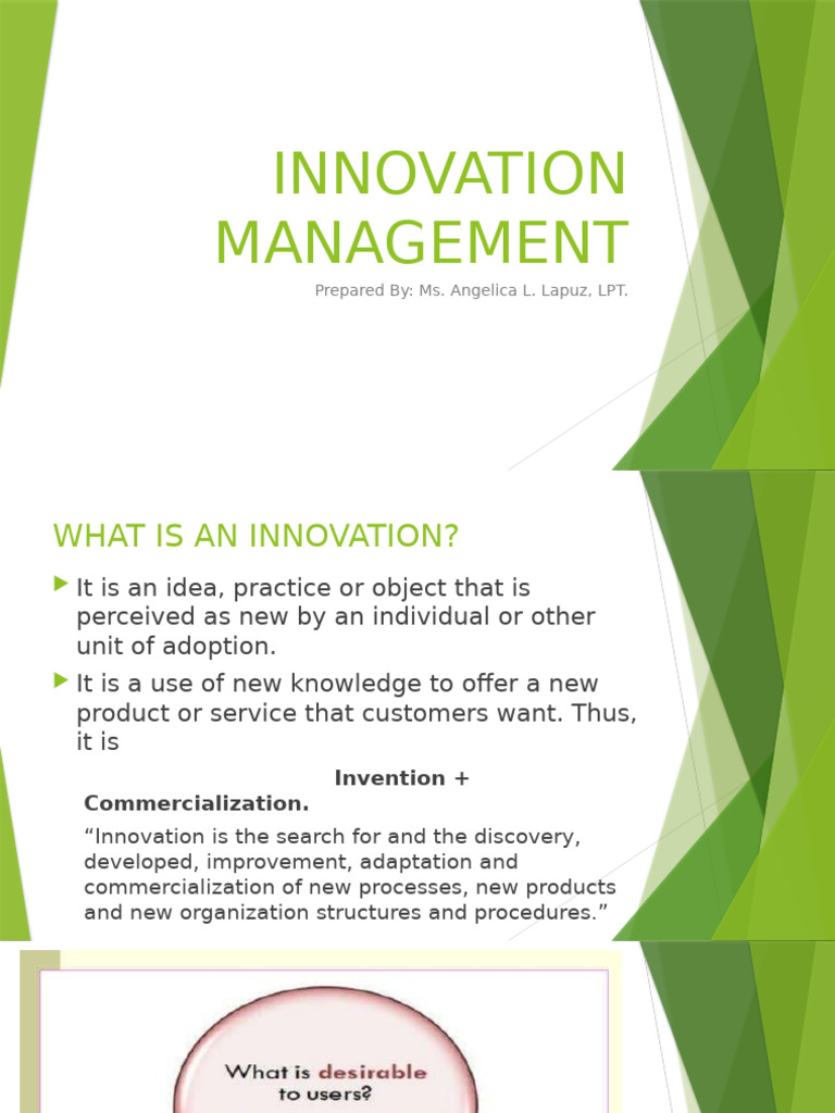 Innovation Management | PDF | Innovation | Strategic Management