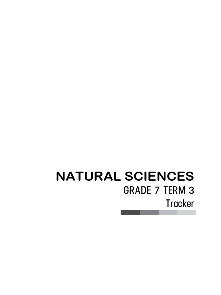 Grade 7 Natural Science Term 3 Tracker | PDF | Energy Development ...