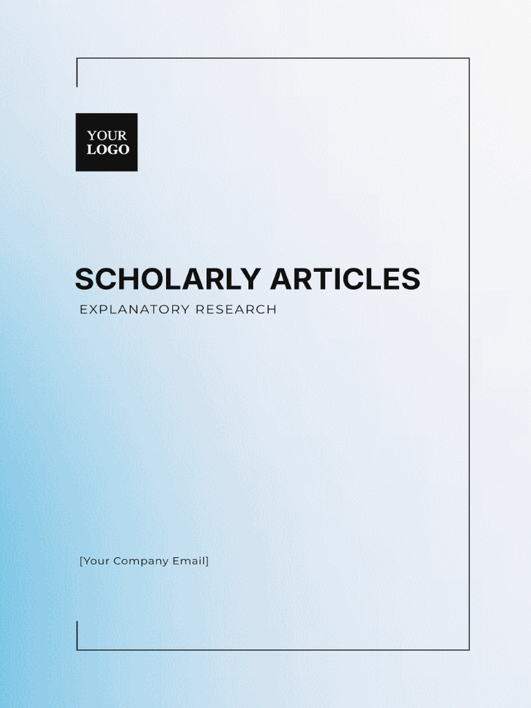 Free Scholarly Articles Explanatory Research Template | PDF