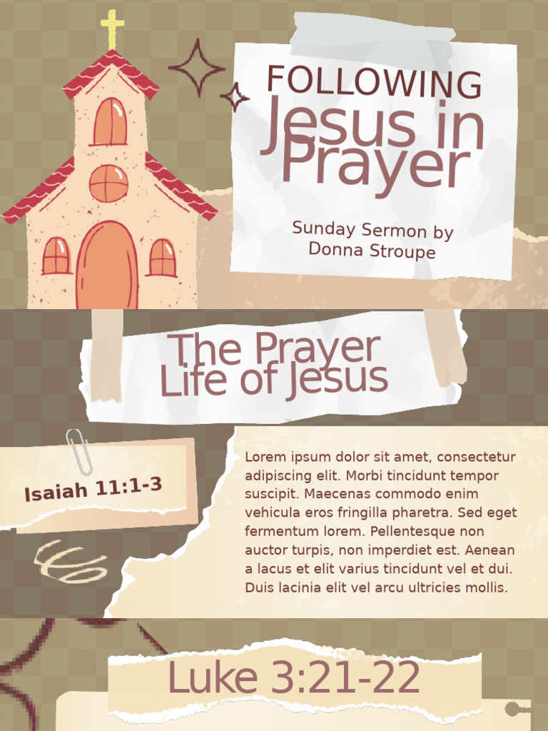 Brown Illustrative Paper Christian Faith Prayer Sermon Church ...