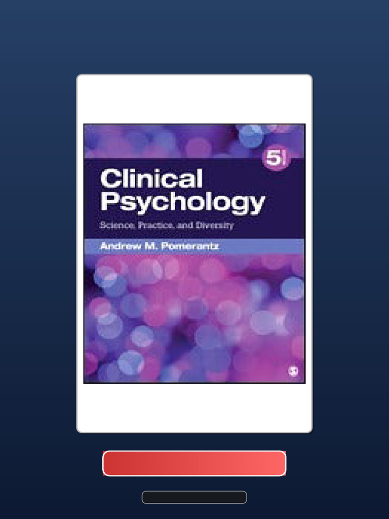 Complete Bundle Clinical Psychology Science Practice and Diversity 5th ...