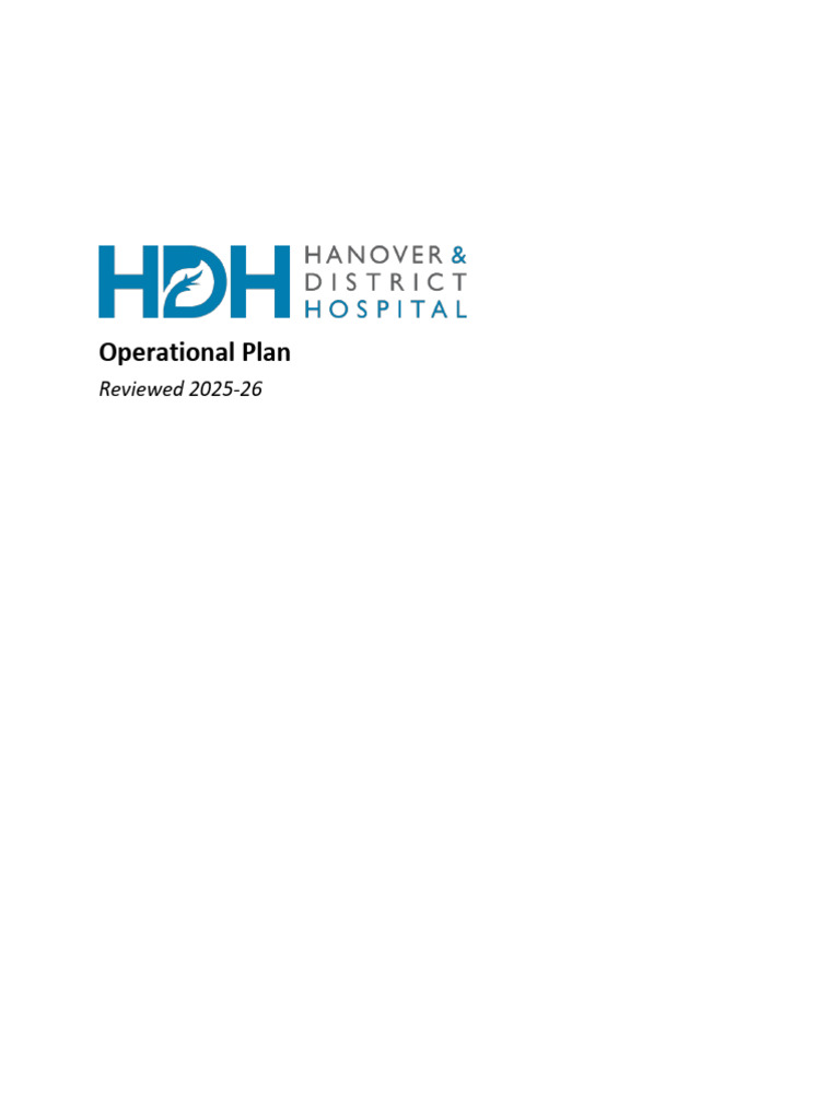Hanover District Hospital Operational Plan | PDF | Health Care ...