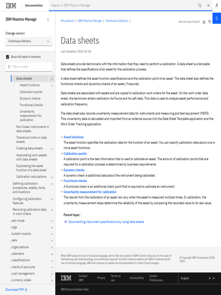 Data Sheets - IBM Documentation | PDF | Calibration | Http Cookie