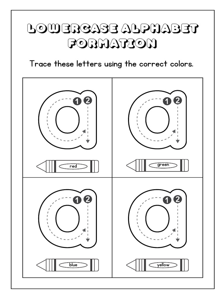 Tracing Lowercase Letters English Worksheet | PDF | Letter Case ...