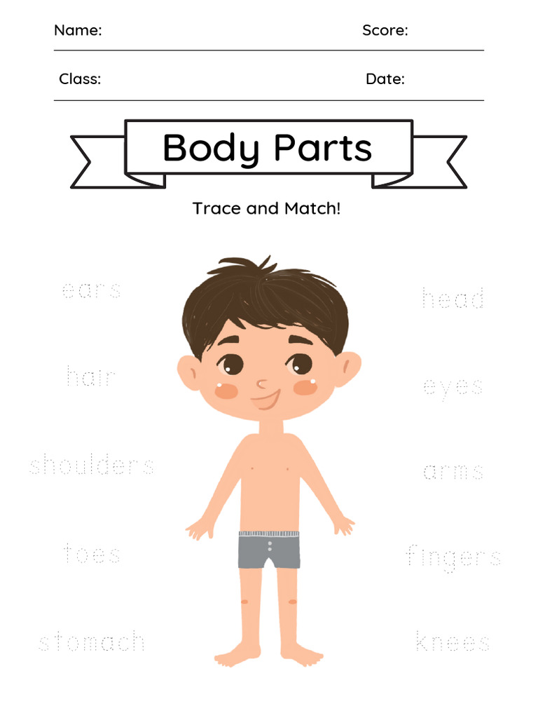 Trace and Match Body Parts | PDF