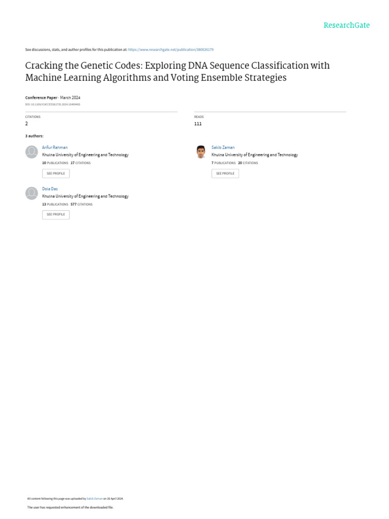 Cracking The Genetic Code Exploring DNA Sequence Classification With ...