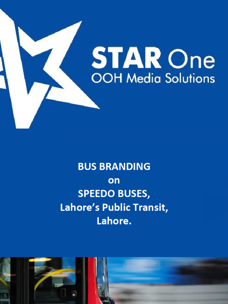 Bus Branding On SPEEDO Buses Lahore - STAR One, Karachi. | PDF