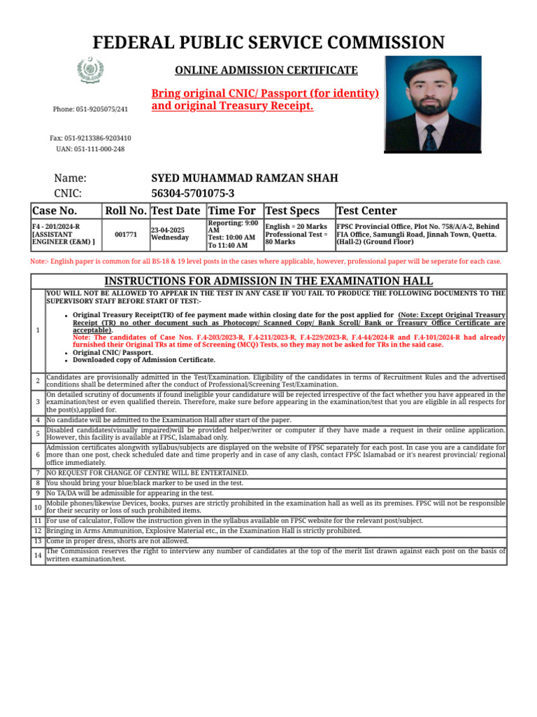 Online - Fpsc.gov - PK FPSC GR Reports GR Phase2 Ac 2025p.php | PDF