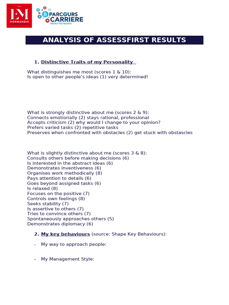 VGB Synthèse ASSESSFIRST | PDF