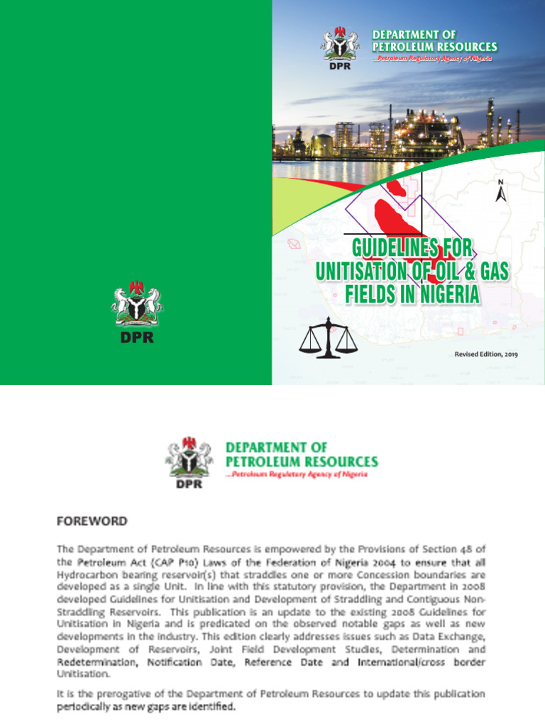 Guidelines For Unitisation of Oil and Gas Fields in Nigeria | PDF ...