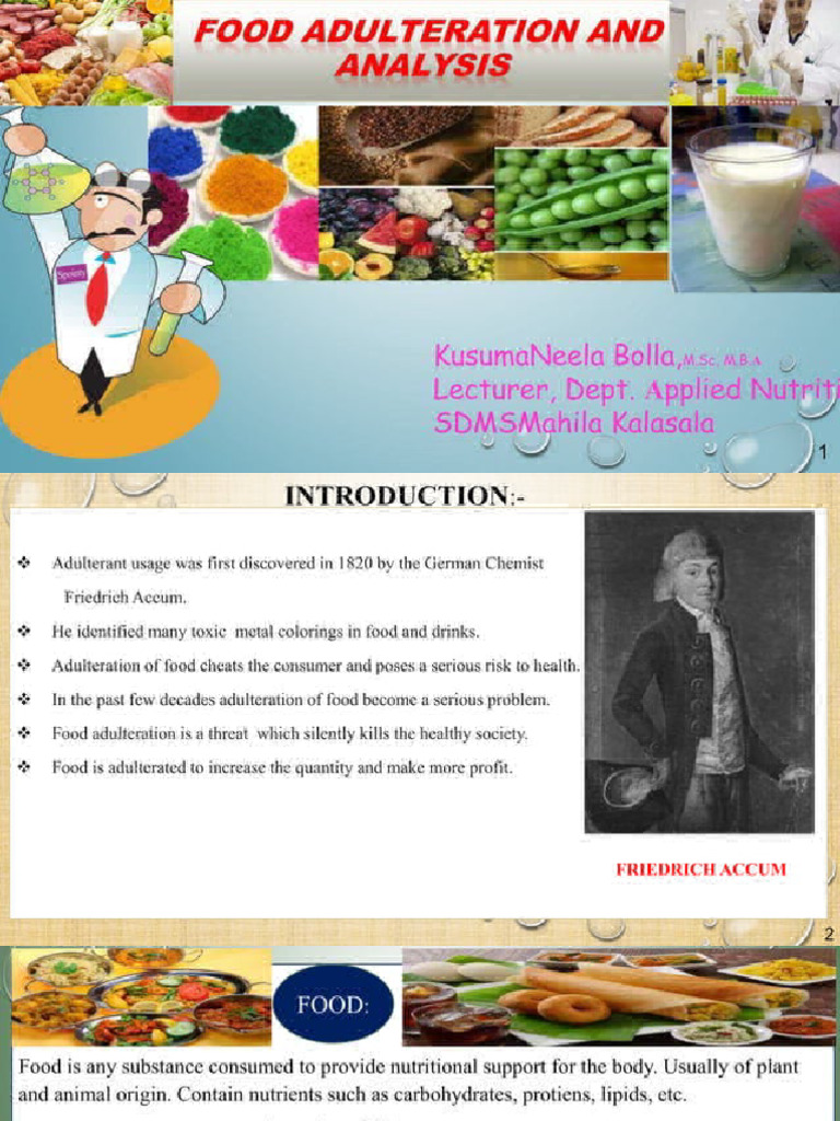Adulteration Slideshare | PDF