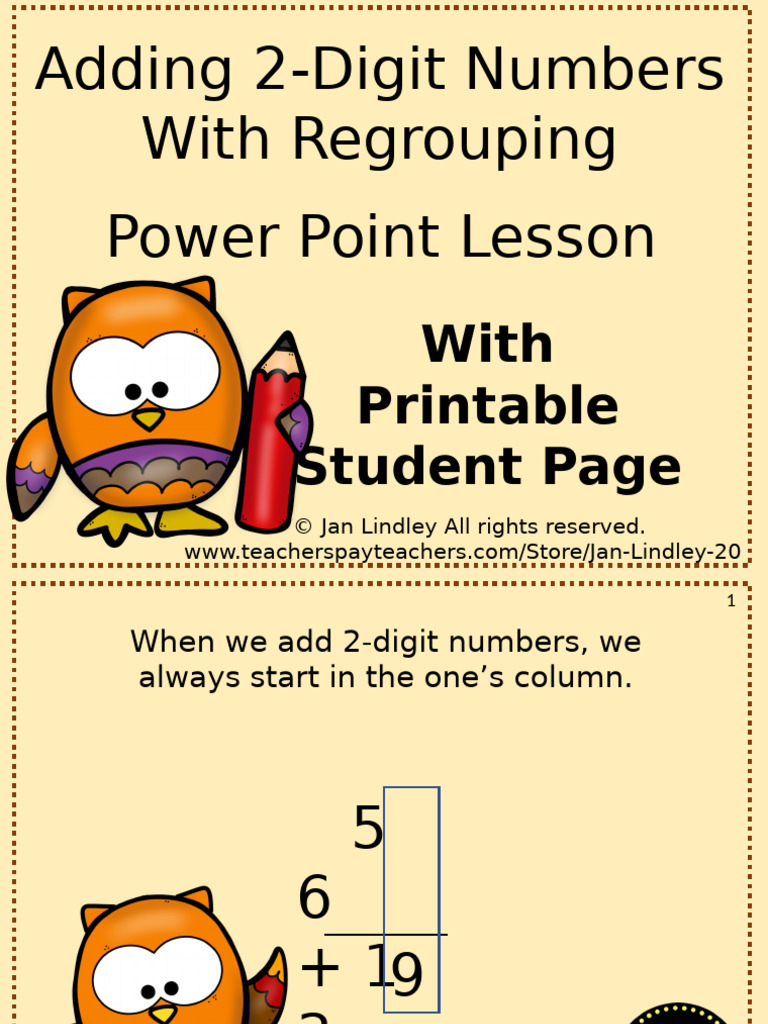 Teaching 2-Digit Addition Regrouping | PDF