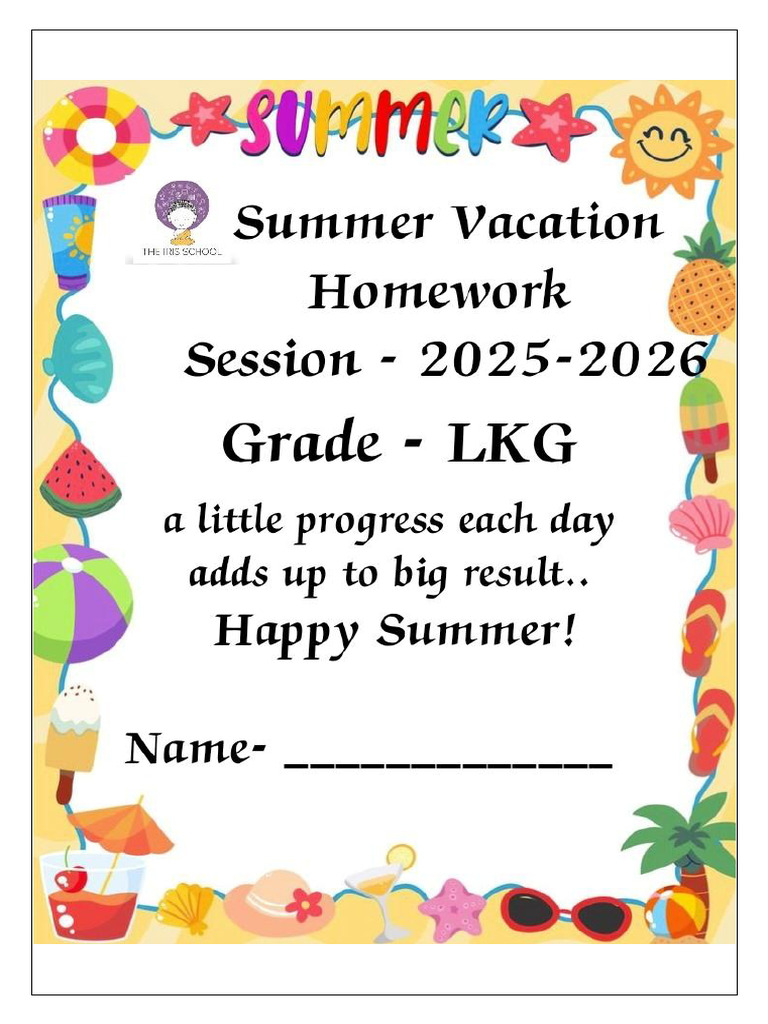 LKG Summer Vacation Homework - 250623 - 151434 | PDF