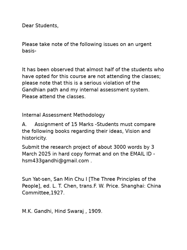 Urgent Class Attendance Reminder | PDF
