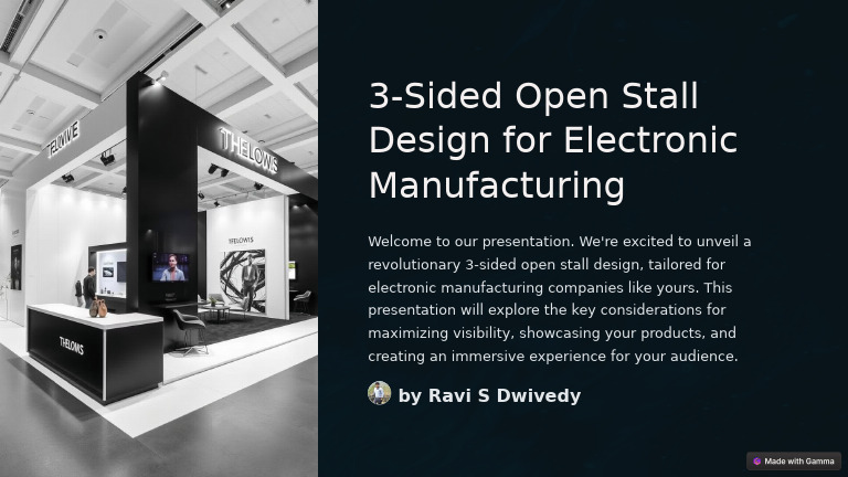 3 Sided Open Stall Design For Electronic Manufacturing | PDF