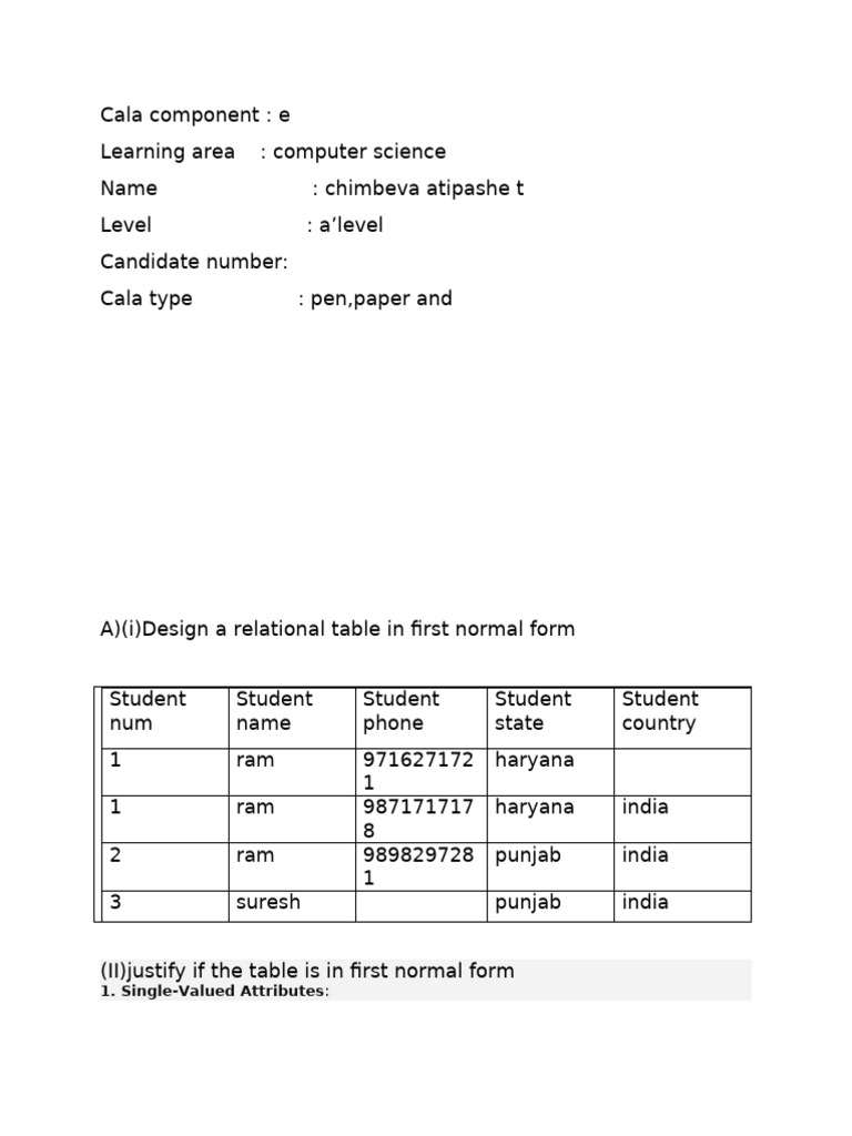Cala Component e Chimbeva | PDF