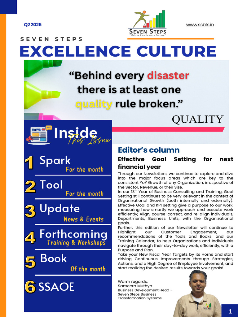 SSBTS News Letter Q2 | PDF | Quality Management | Sustainability