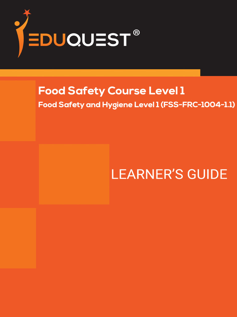 Food Safety Course Level 1 English (E-Book Copy) | PDF | Hand Washing ...