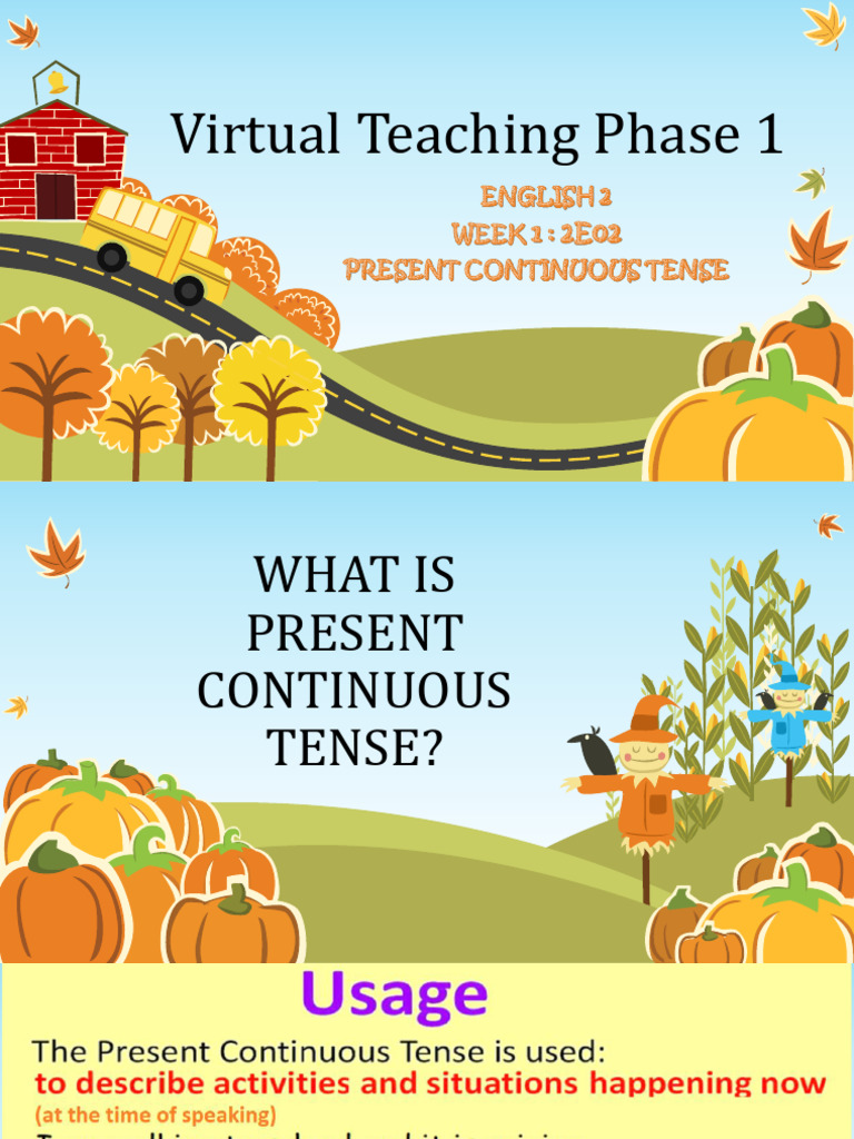 Present Continuous Tense Overview | PDF