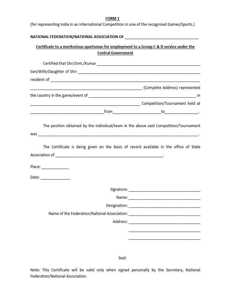Form I | PDF